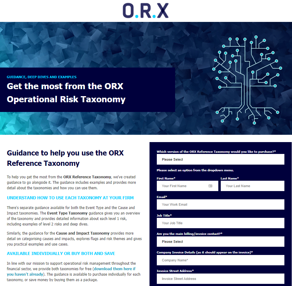 Operational Risk Reference Taxonomy Guidance | ORX